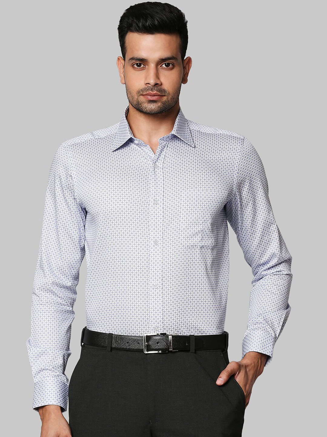 Buy Raymond Men Violet Printed Casual Shirt - Shirts for Men 19291000 ...