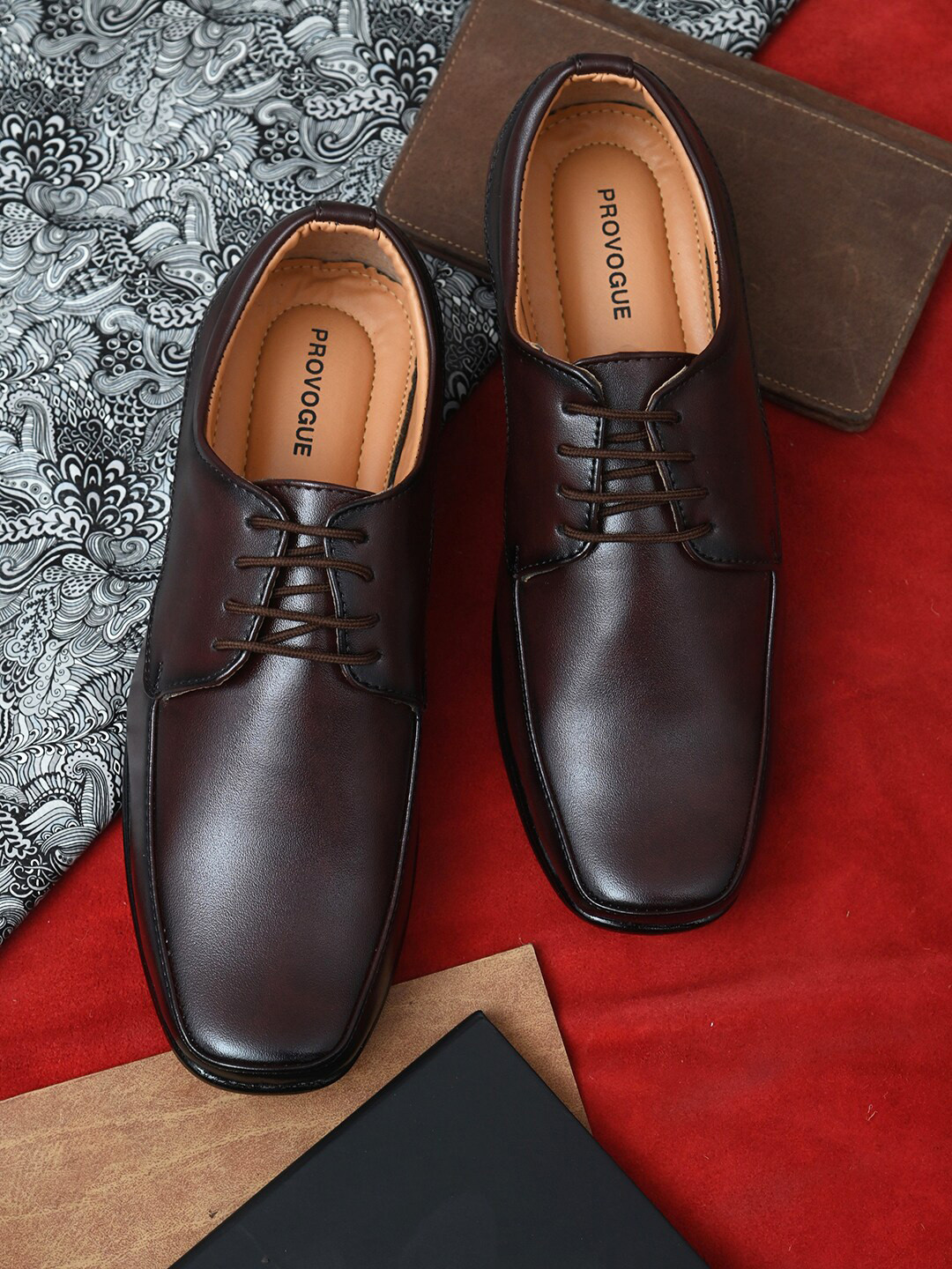 Buy Provogue Men Brown Formal Lace UP Derby - Formal Shoes for Men ...