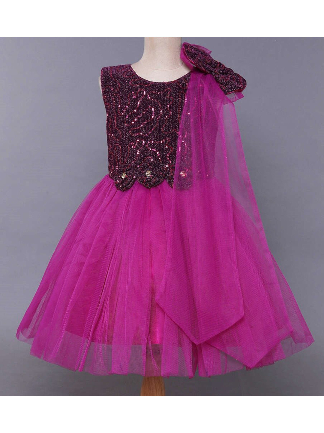 Buy The Magic Wand Purple Embellished Dress - Dresses for Girls ...