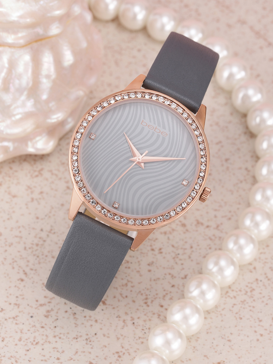 Buy Bebe Women Grey Embellished Dial Analogue Watch BB 12 02 - Watches ...