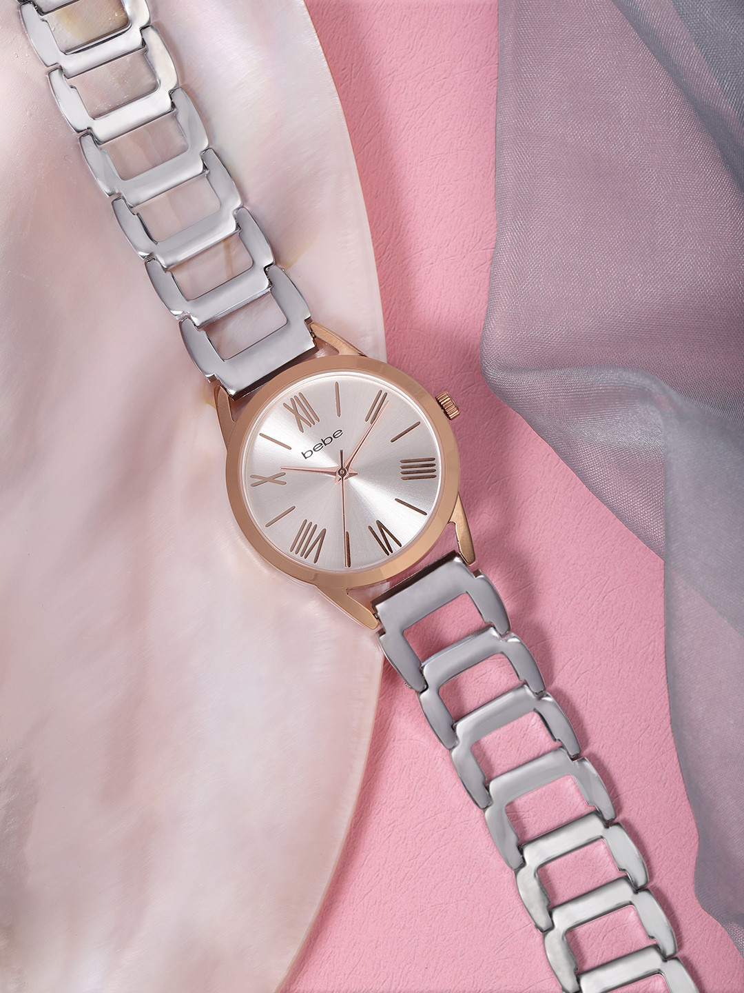 Buy Bebe Women Silver Toned Analogue Watch BB 01 02 - Watches for Women ...