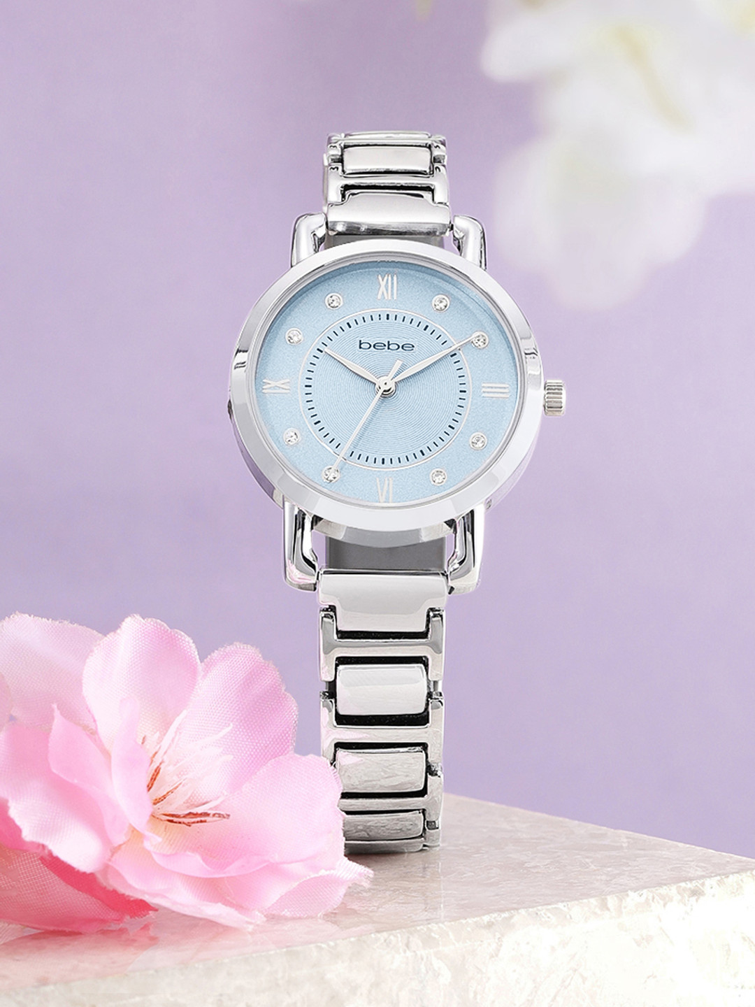 Buy Bebe Women Grey Patterned Analogue Watch BB0301 - Watches for Women ...