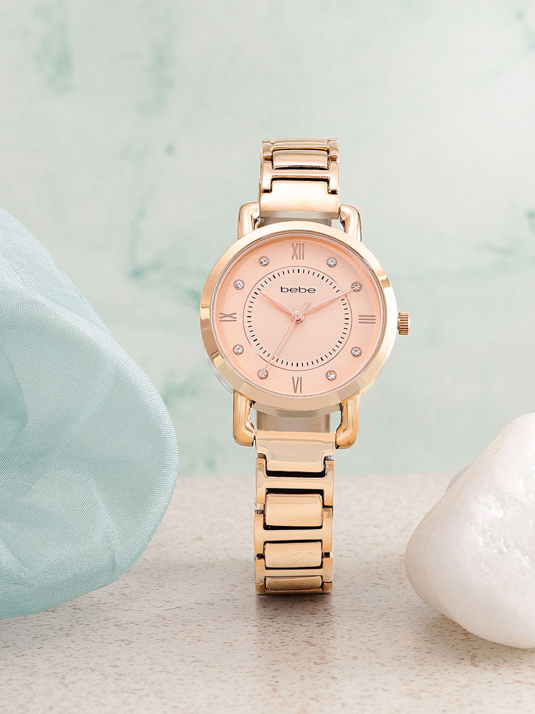 Buy Bebe Women Pink Patterned Analogue Watch BB0302 - Watches for Women ...