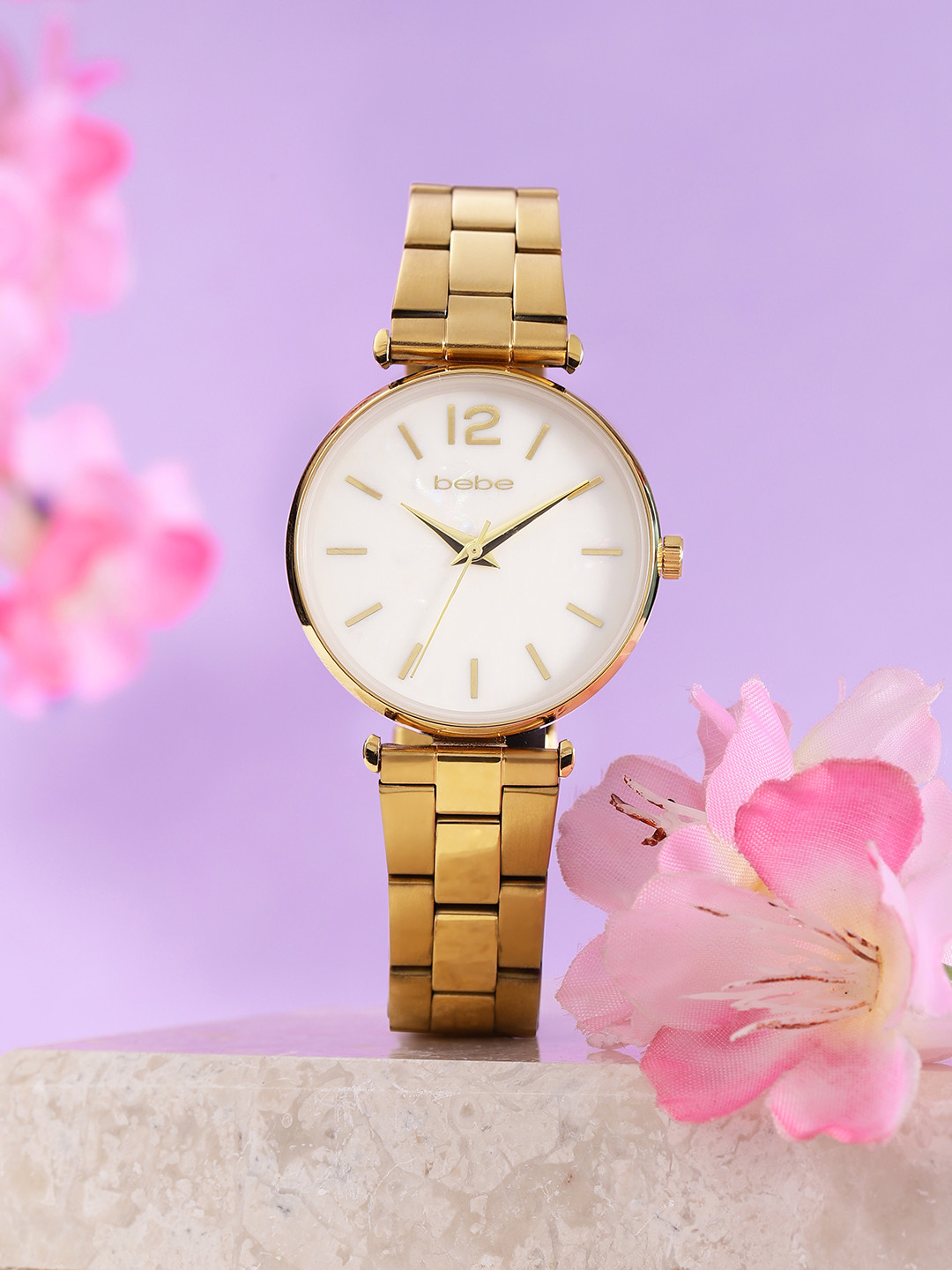 Buy Bebe Women White Analogue Watch BB 07 03 - Watches for Women ...