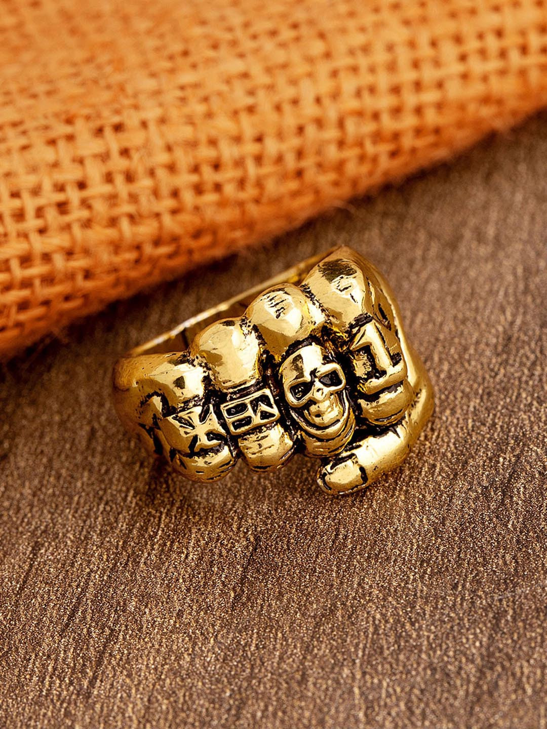 Buy Voylla Gold Plated Devil Collection Ring - Ring for Men 19298418 ...