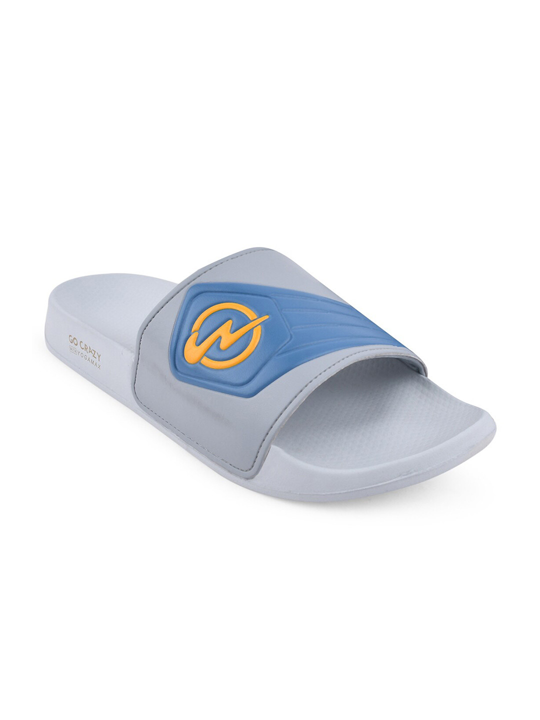 Buy Campus Men Grey & Blue Sliders - Flip Flops for Men 19299272 | Myntra