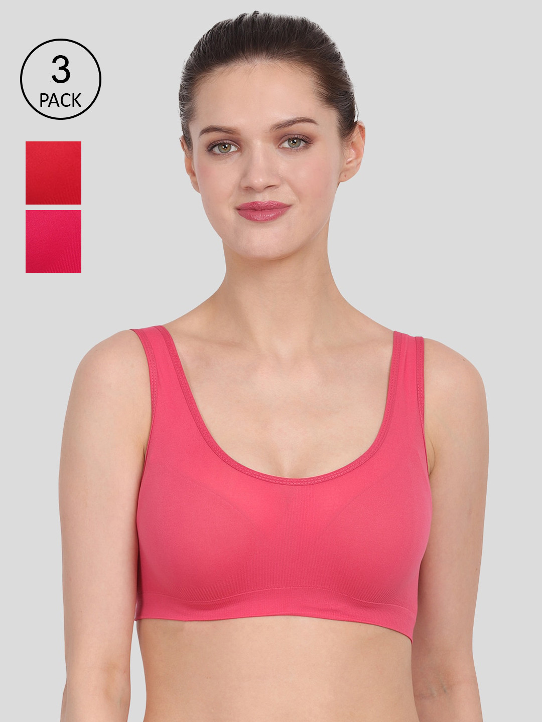 Buy Amour Secret Pink & Red Pack Of 3 Bra - Bra for Women 19300348 | Myntra