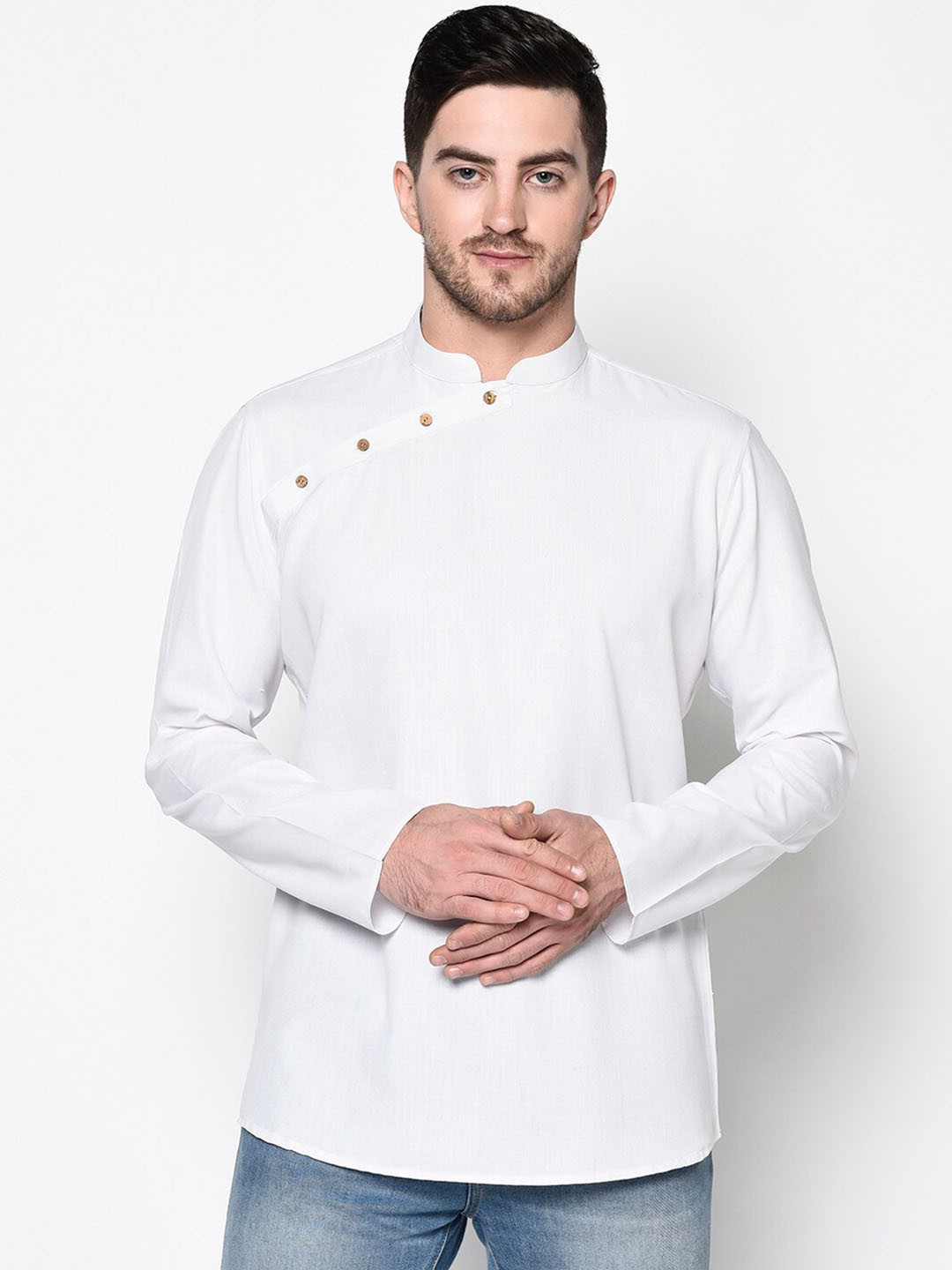 Buy TABARD Men White Cotton Solid Kurta - Kurtas for Men 19301854 | Myntra