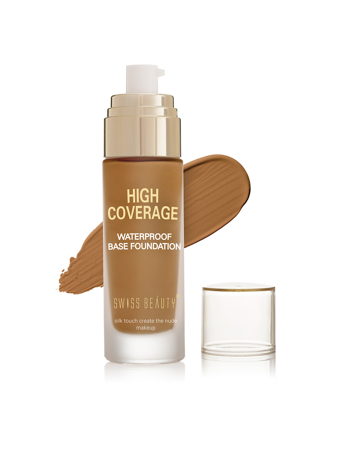 Buy SWISS BEAUTY High Coverage Waterproof Base Foundation 55 G Toffee ...
