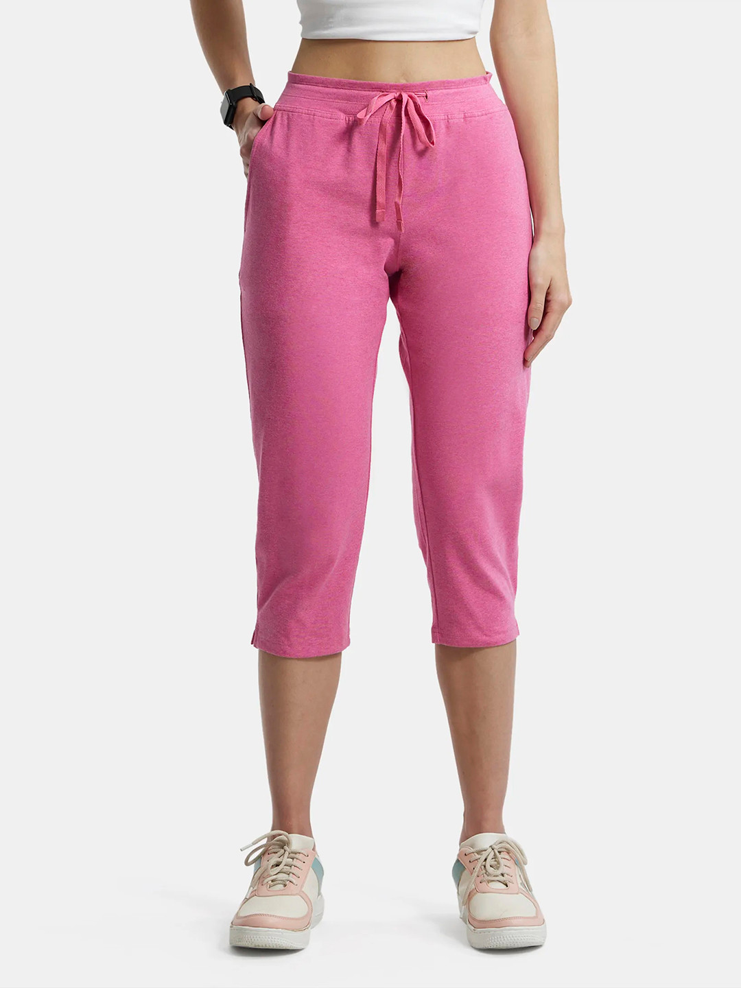 Buy Jockey Super Combed Cotton Elastane Stretch Slim Fit Capri With ...