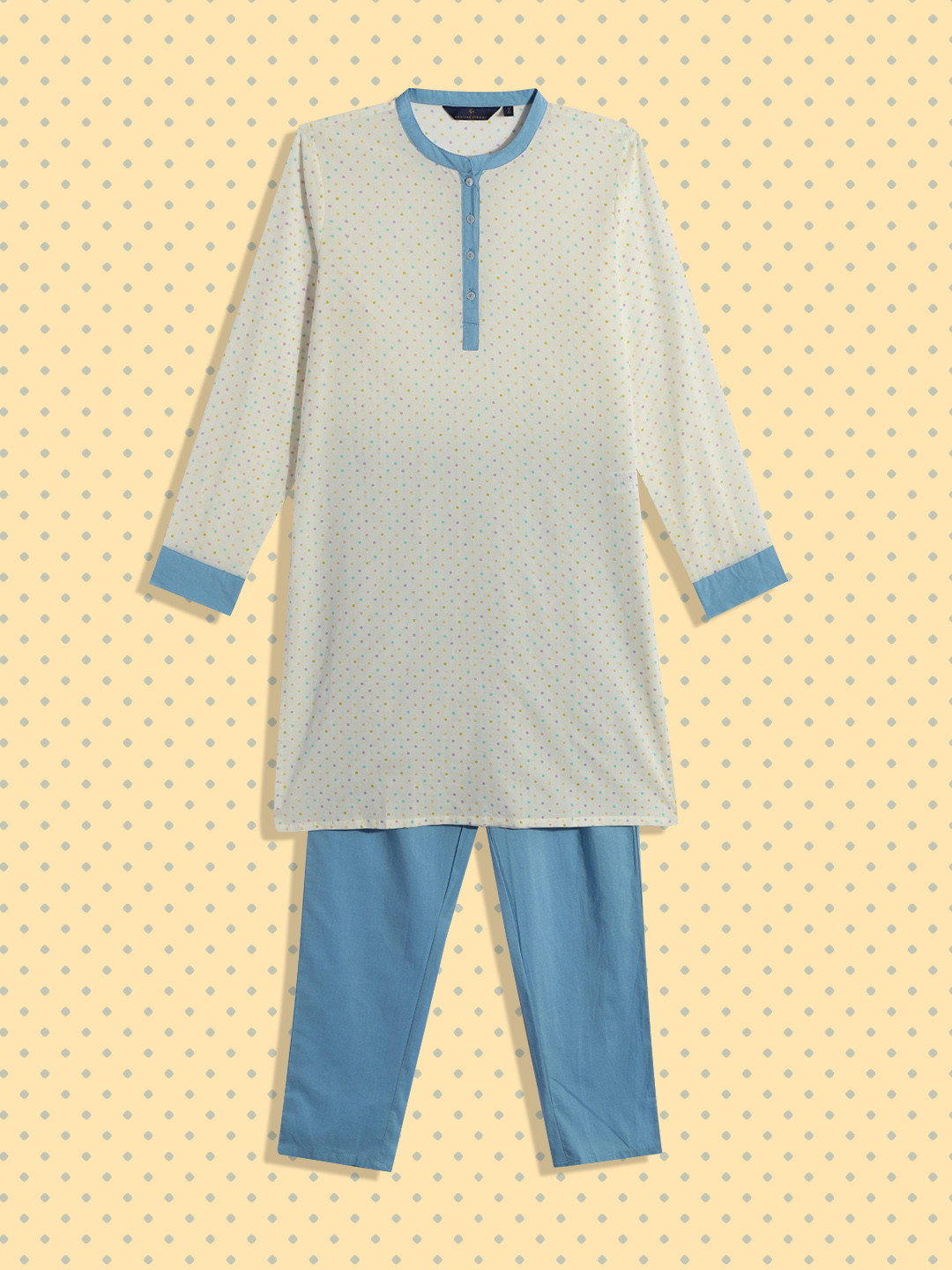 Buy House Of Pataudi Boys White Printed Pure Cotton Kurta With Pyjamas - Kurta Sets for Boys ...