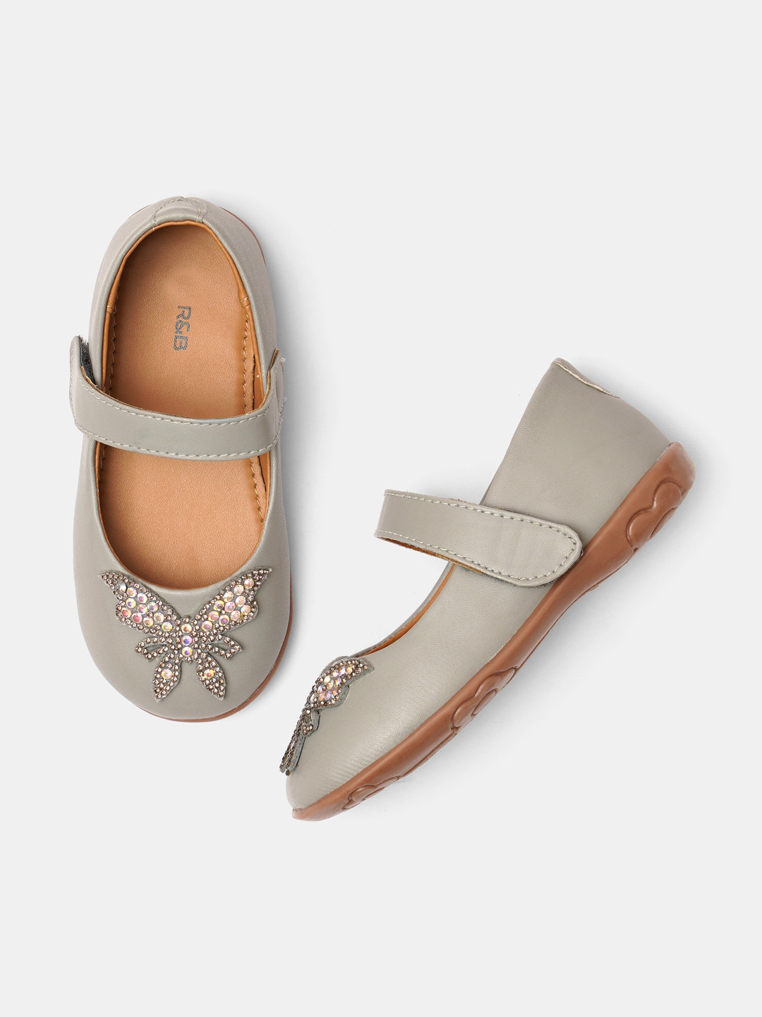 Buy R&B Girls Grey PU Slip On Sneakers - Casual Shoes for Girls ...