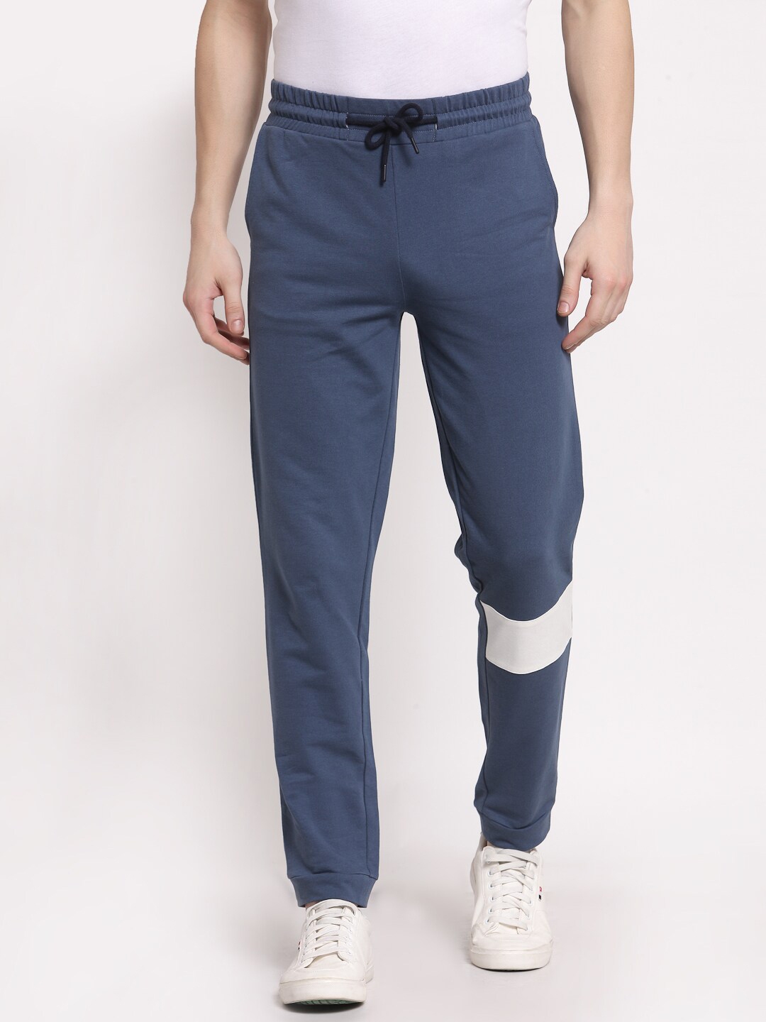 Buy YOONOY Men Blue Colour Blocked Organic Cotton Joggers - Track Pants ... Buy YOONOY Men Blue Colour Blocked Organic Cotton Joggers - Track Pants ...