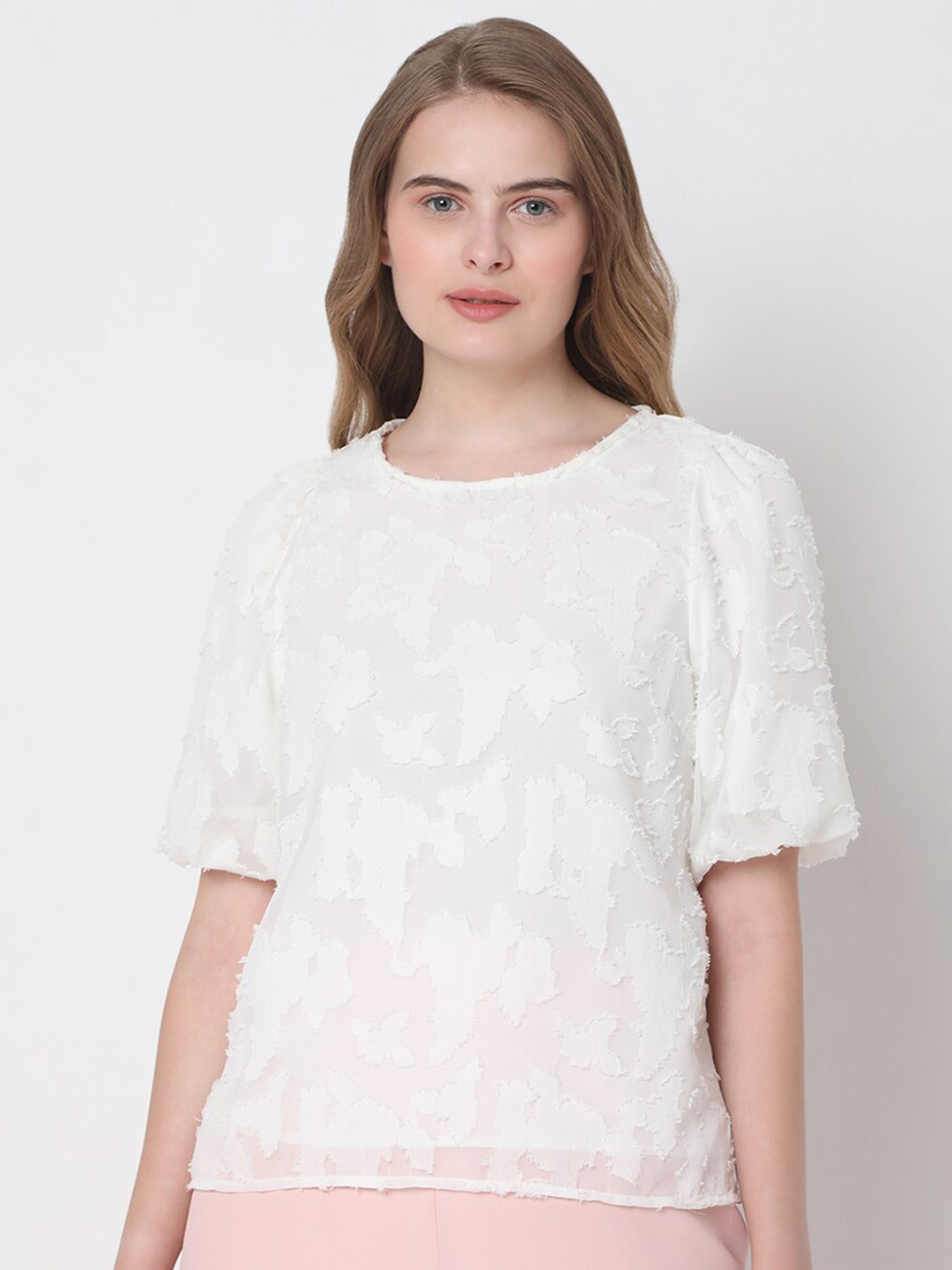 Buy Vero Moda White Embroidered Applique Top - Tops for Women 19308314 ...