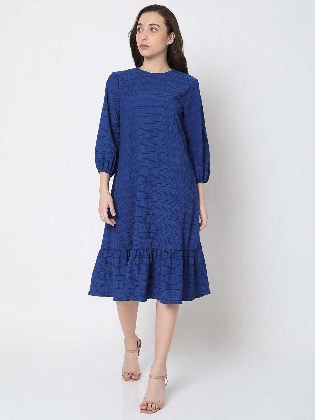 Buy Vero Moda Blue Drop Waist Dress - Dresses for Women 19310784 | Myntra
