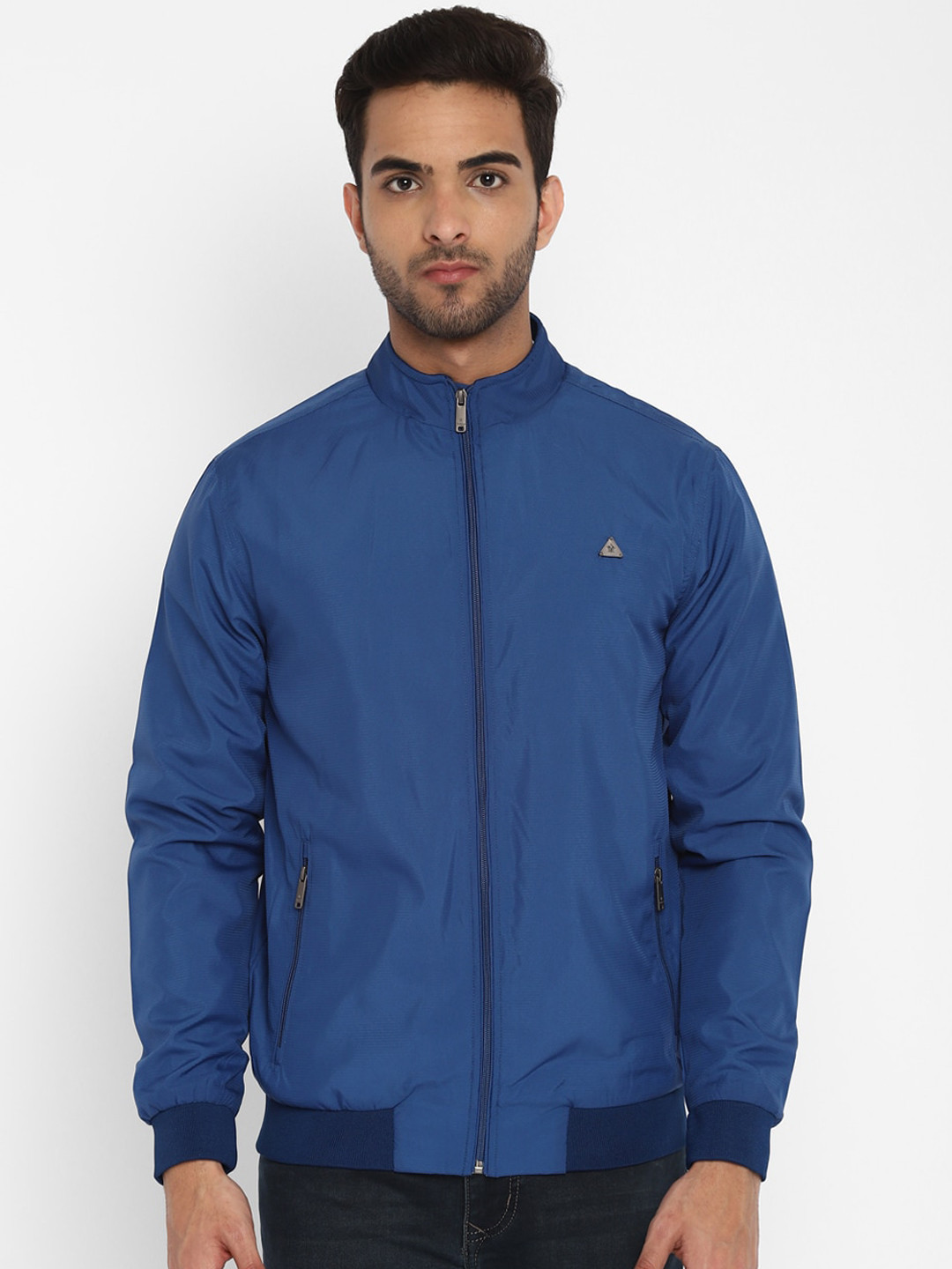 Buy Turtle Men Blue Windcheater Outdoor Bomber Jacket - Jackets for Men ...