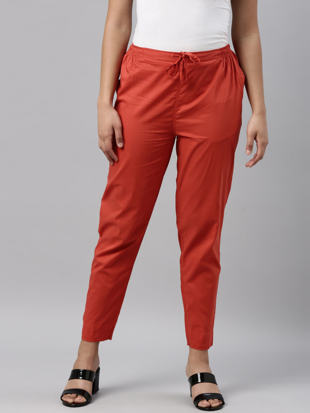 Buy Go Colors Women Red Trousers - Trousers for Women 19314066 | Myntra