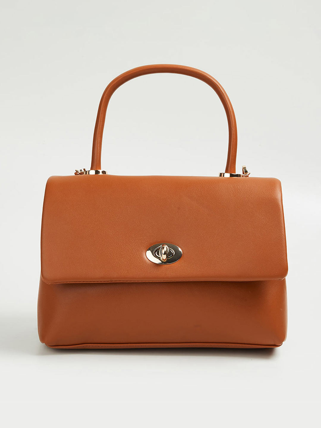 Buy CODE By Lifestyle Brown Structured Satchel - Handbags for Women ...