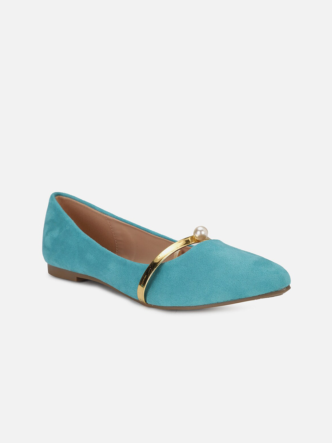 Buy Van Heusen Woman Women Blue Colourblocked Flats - Flats for Women ...