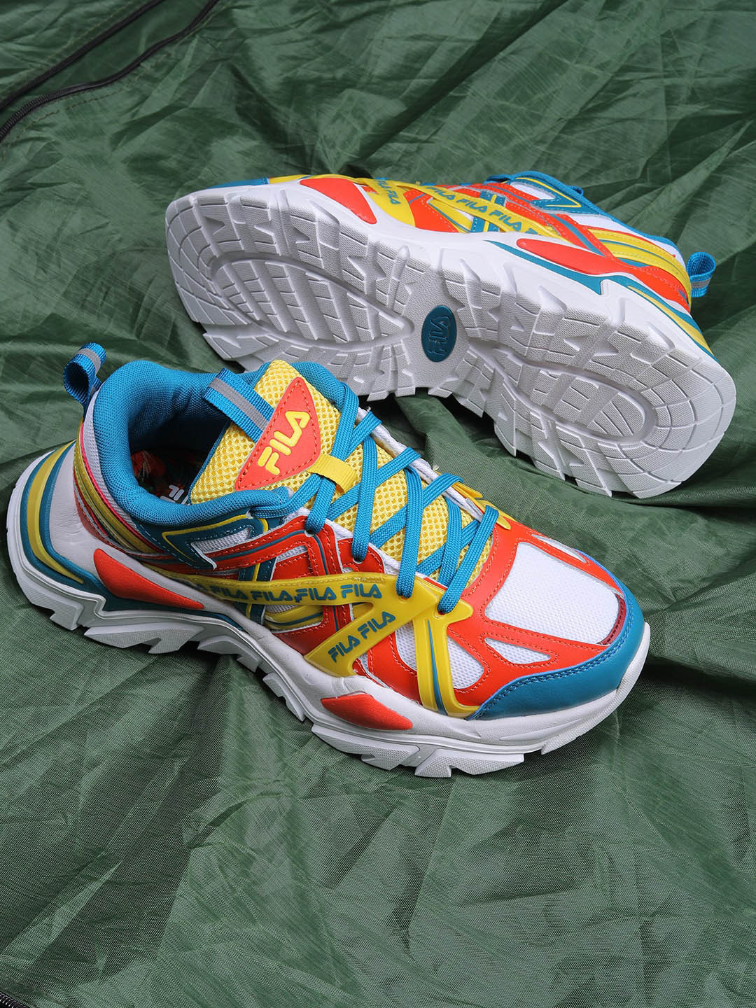 Buy FILA Women Multi Colourblocked PU ELECTROVE 2 Sneakers - Casual ...