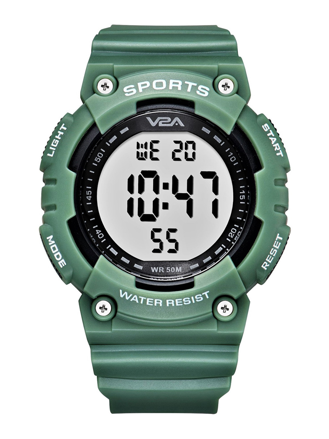 Buy V2A Men Green Dial & Green Straps Digital Multi Function Watch ...