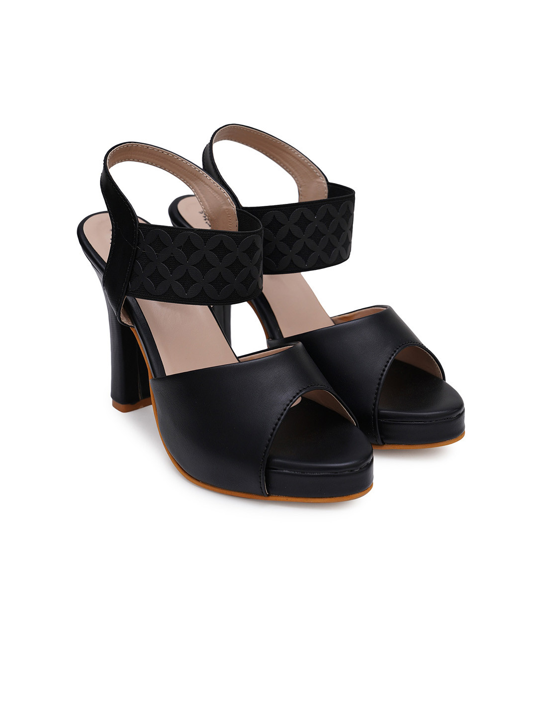 Buy Glitzy Galz Black High Top Block Pumps - Heels for Women 19324874 ...