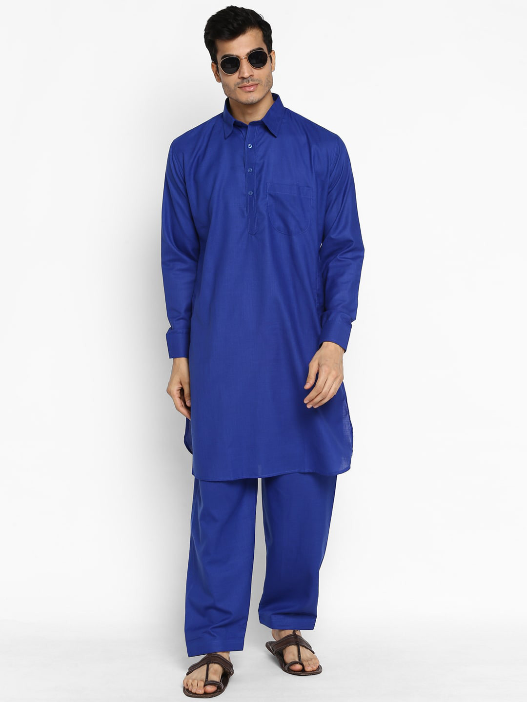 Buy ROYAL KURTA Men Blue Kurta With Salwar - Kurta Sets for Men ...