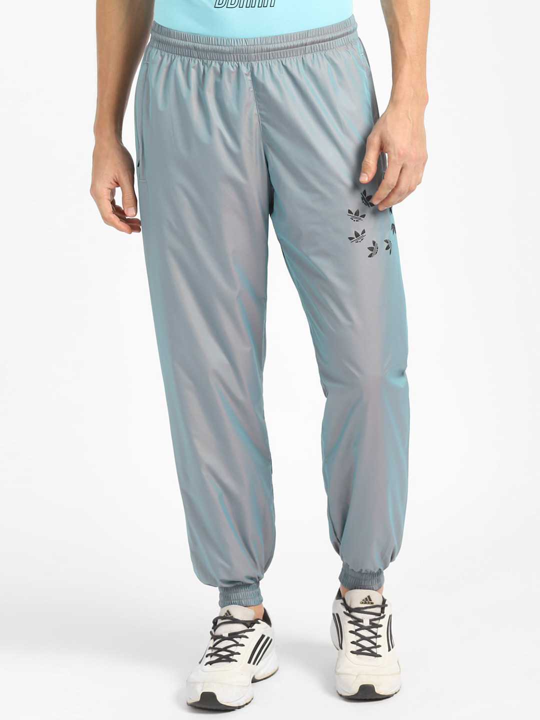 Buy ADIDAS Originals Men Blue & Grey Mix Track Pants - Track Pants for ...