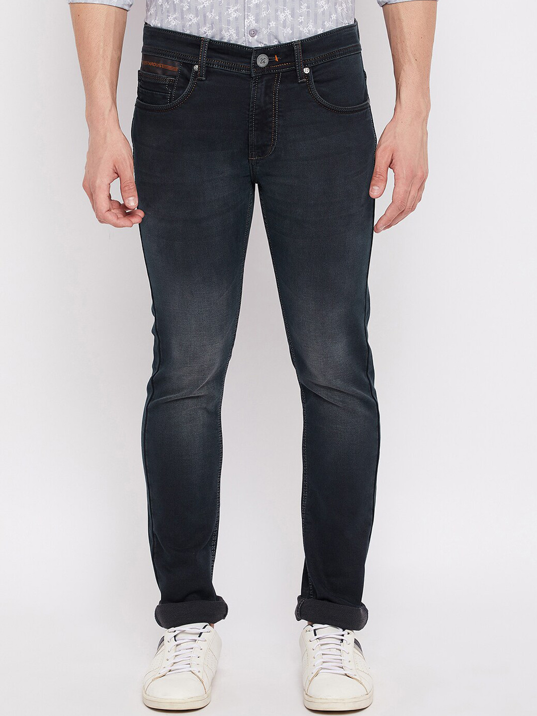 Buy Duke Men Grey Slim Fit Light Fade Stretchable Jeans - Jeans for Men ...