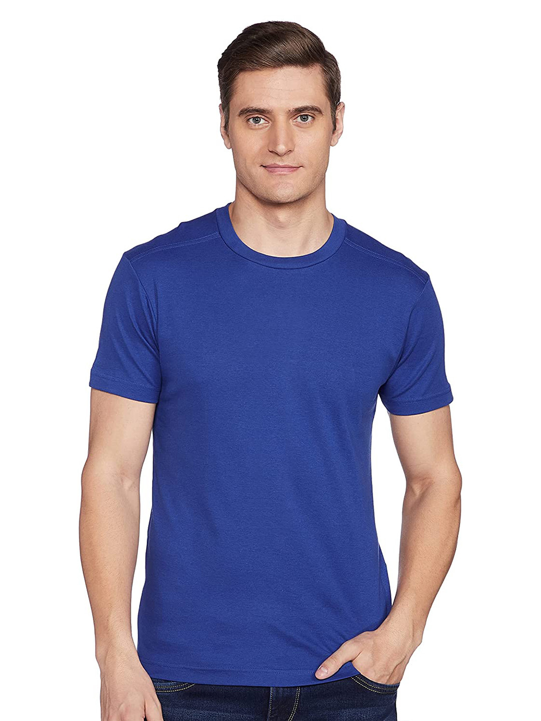 Buy Macroman M Series Men Blue Round Neck T Shirt - Tshirts for Men ...
