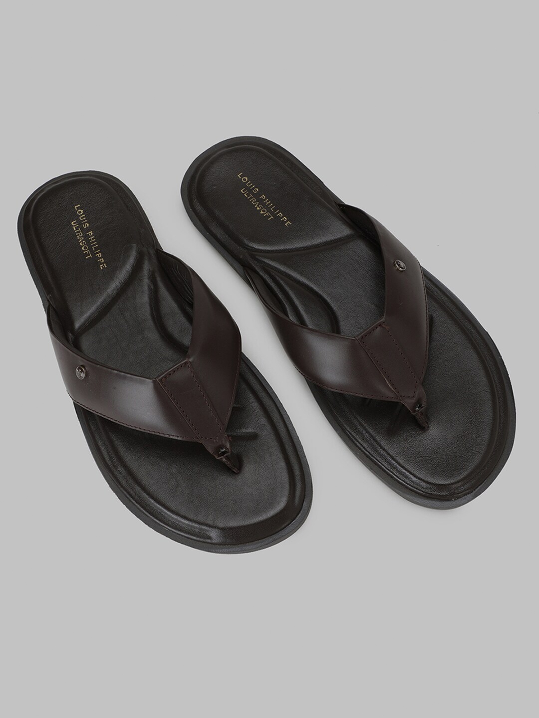 Buy Louis Philippe Men Black And Brown Thong Flip Flops Flip Flops For Men 19345146 Myntra