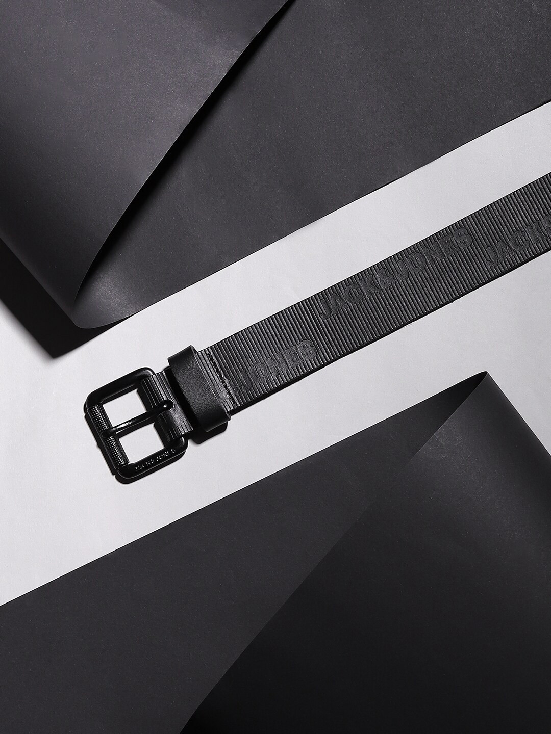 Buy Jack & Jones Men Black Textured Belt - Belts for Men 19347384 | Myntra