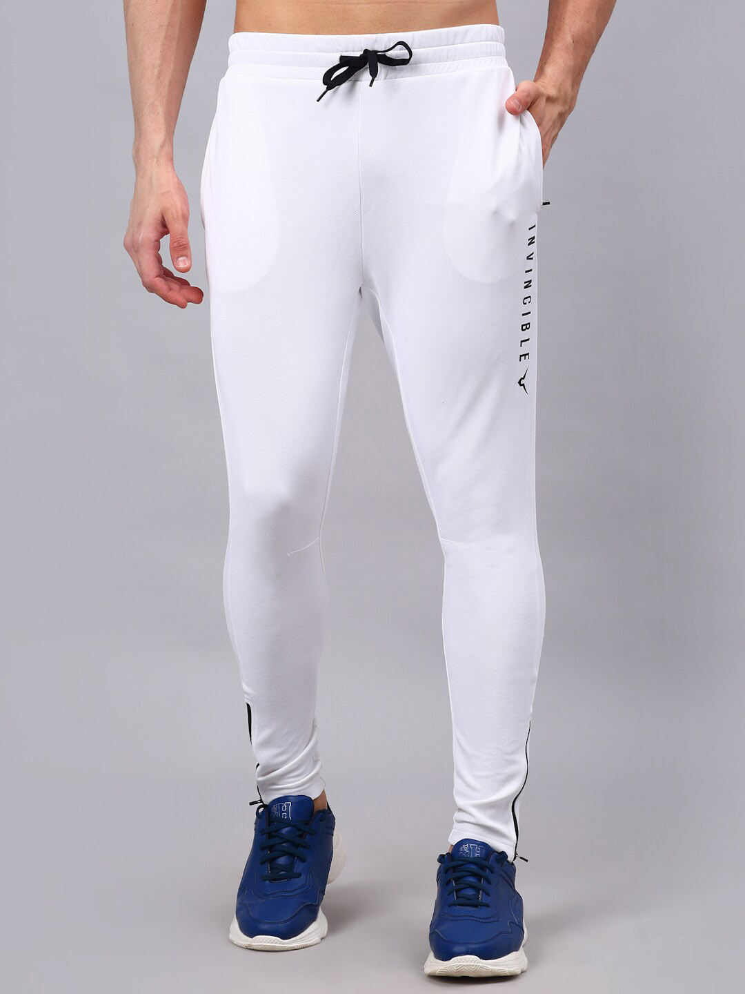 Buy Invincible Men White Solid Track Pant - Track Pants for Men ...