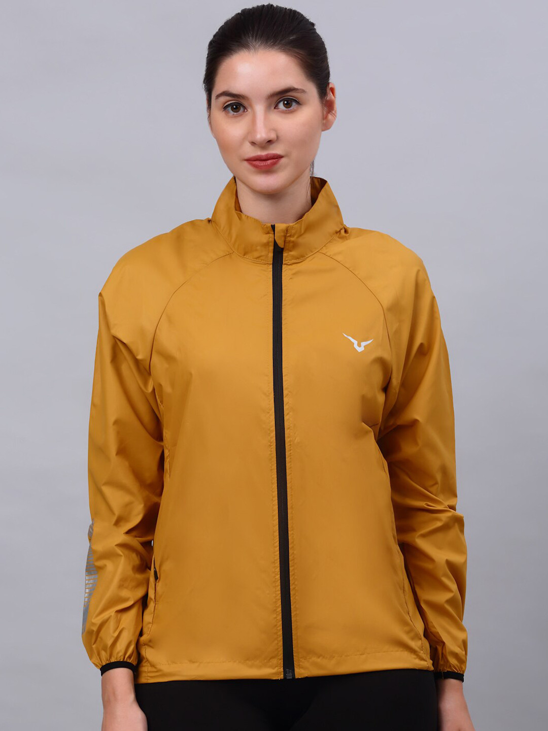 Buy Invincible Women Mustard Windcheater And Water Resistant Longline ...