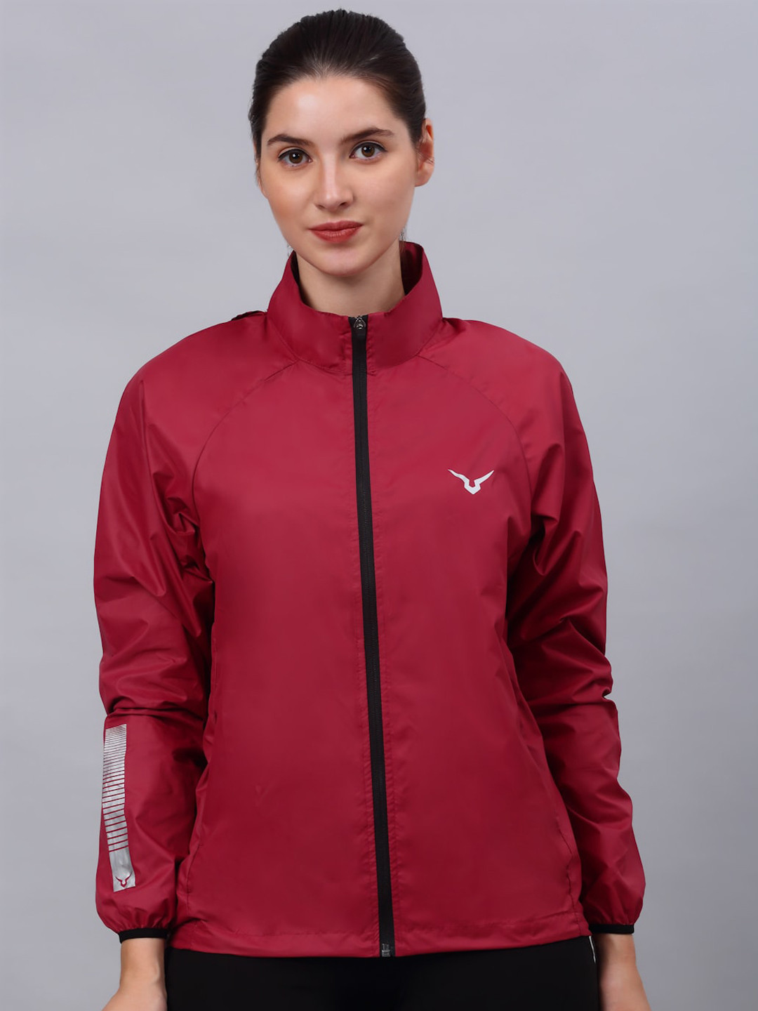 Buy Invincible Women Maroon Windcheater And Water Resistant Outdoor ...