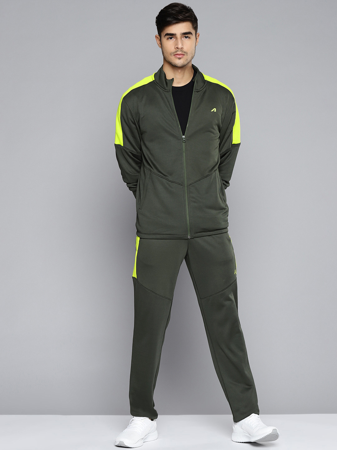 Buy Alcis Men Olive Green Solid Tracksuit - Tracksuits for Men 19357048 ...