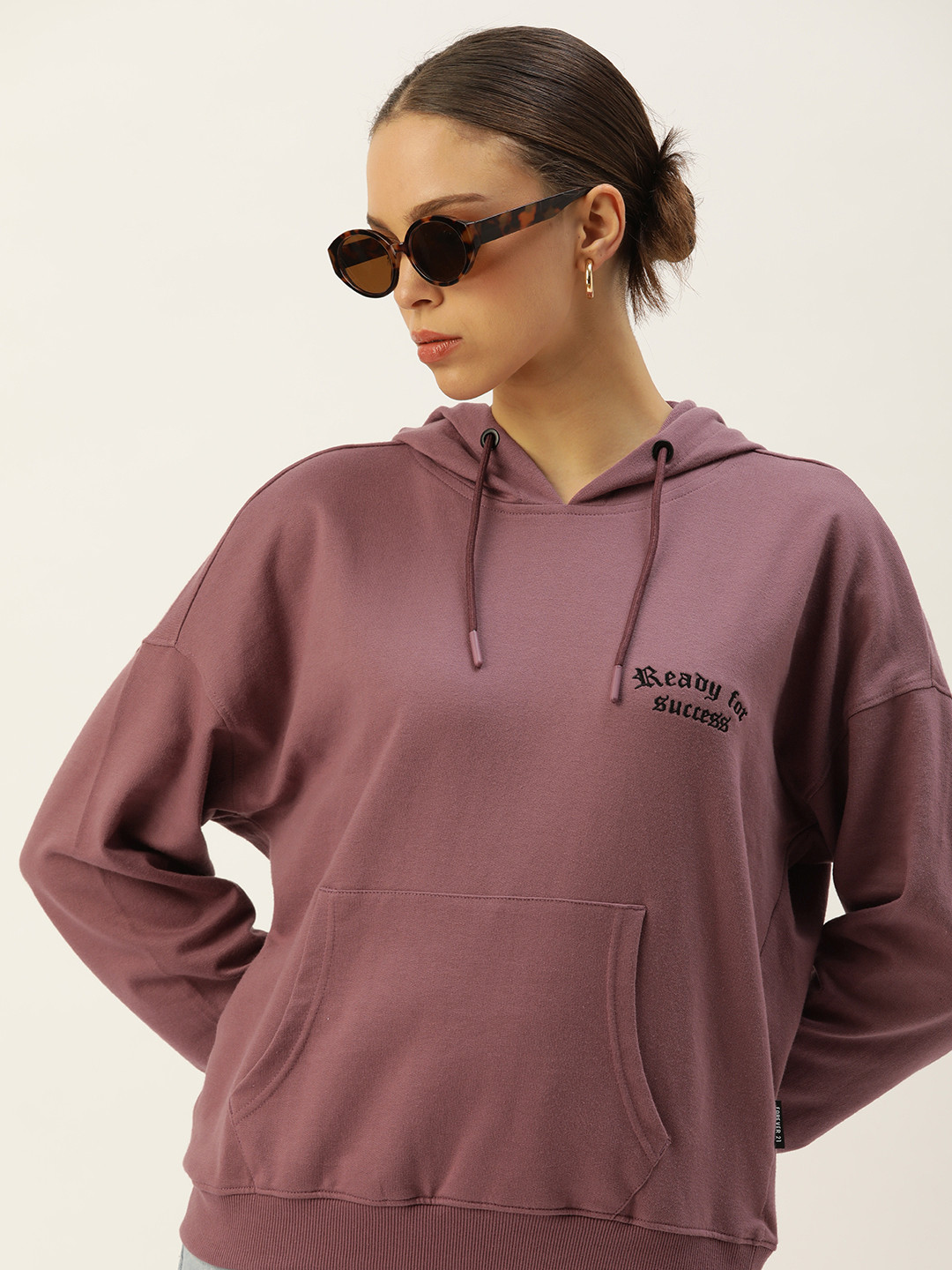 Buy FOREVER 21 Women Solid Hooded Sweatshirt - Sweatshirts for Women ...