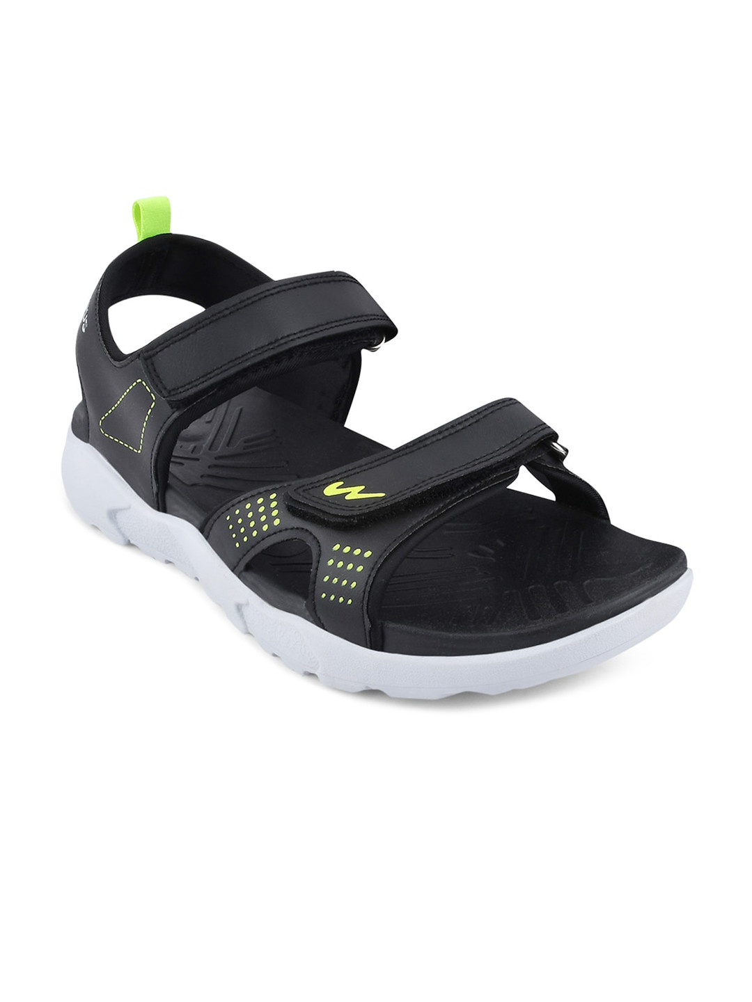 Buy Campus Men Black Solid Sports Sandals - Sports Sandals for Men ...