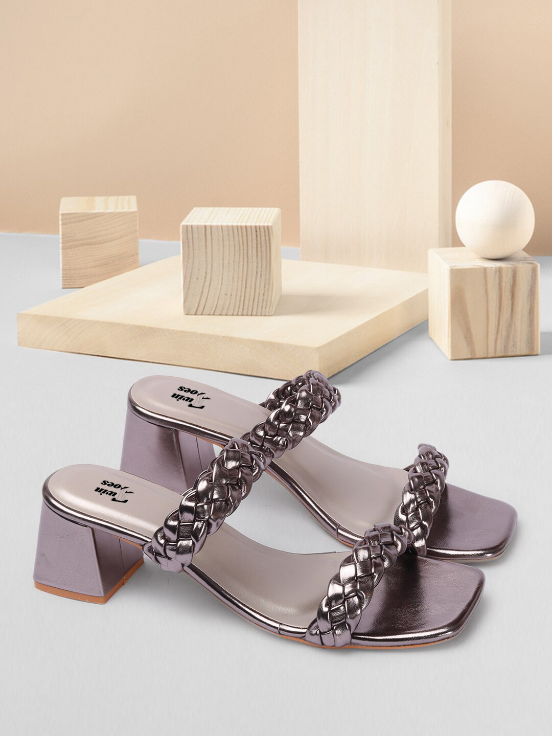 Buy TWIN TOES Silver Toned Party Block Heels - Heels for Women 19364276 ...