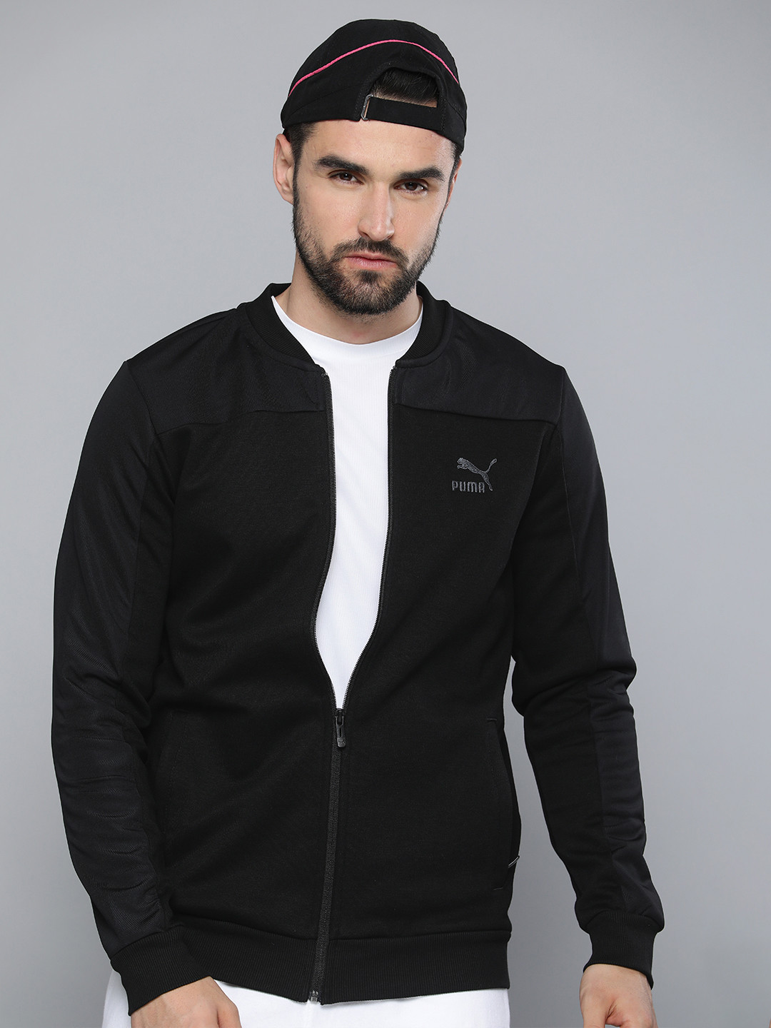 Buy Puma Men Slim Fit Brand Logo Embroidered Outdoor Sporty Jacket With ...