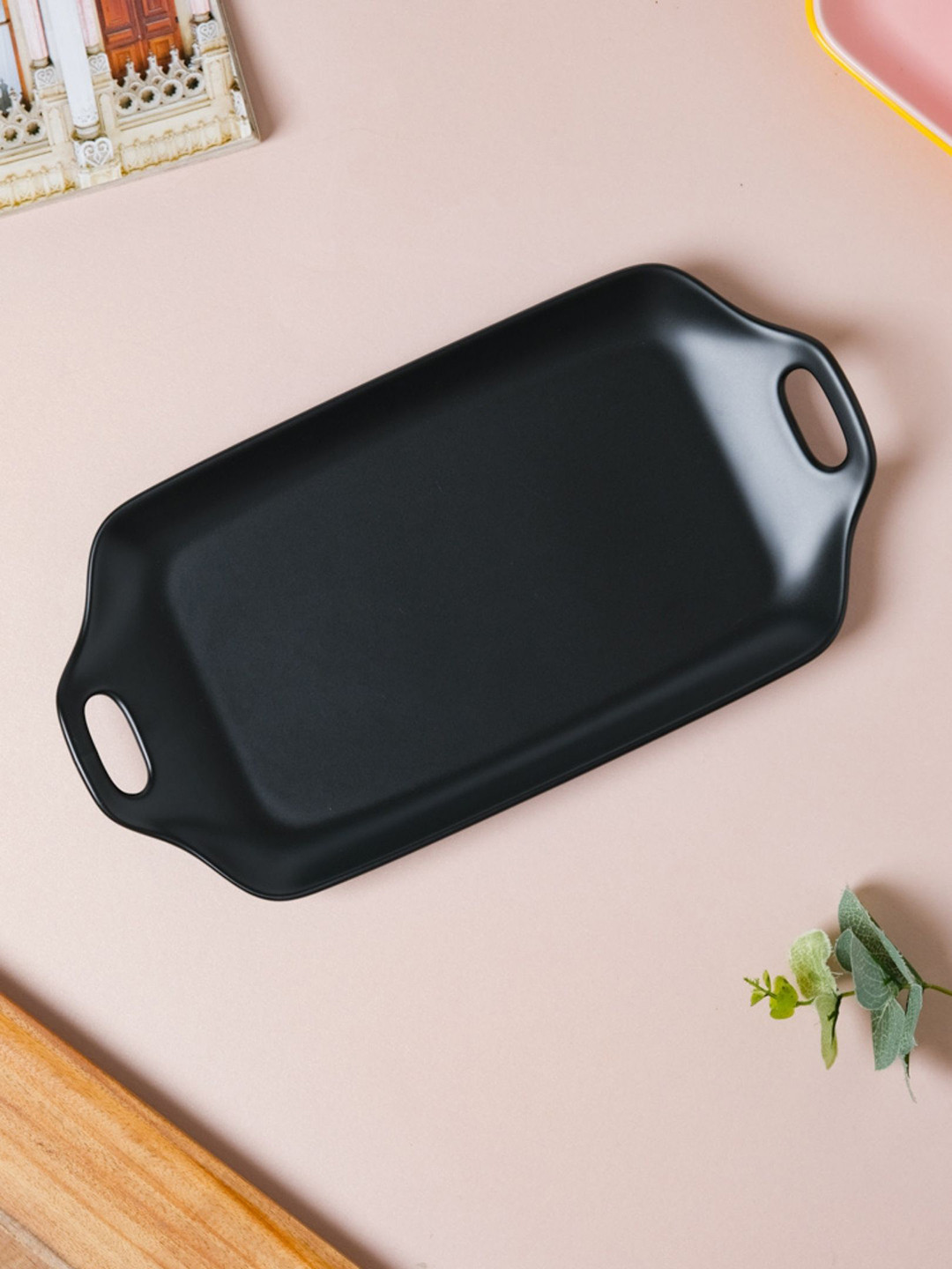 Buy Nestasia Black Solid Ceramic Oven Tray - Serving Tray for Unisex ...