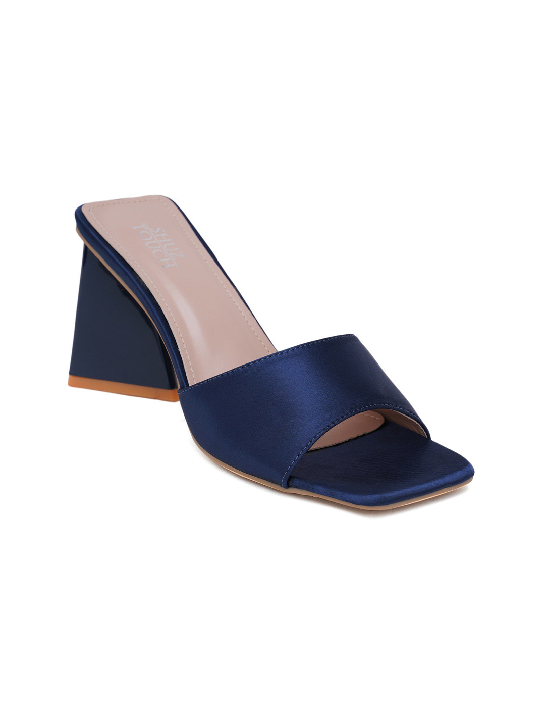Buy SHUZ TOUCH Blue Block Sandals - Heels for Women 19378920 | Myntra