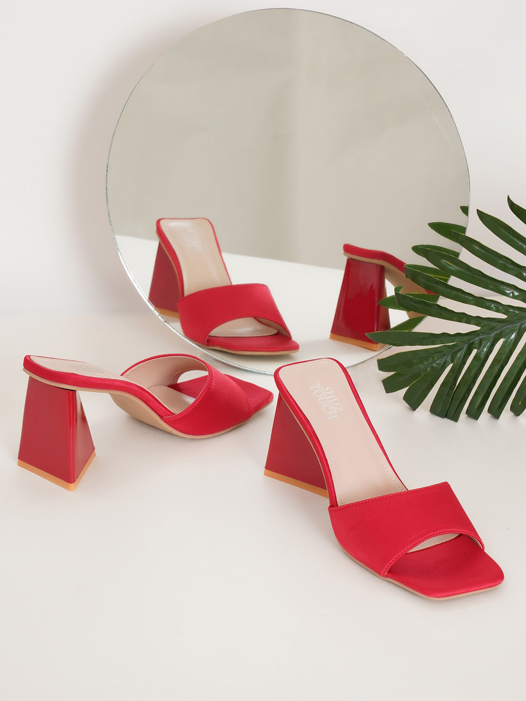 Buy SHUZ TOUCH Womens Red Block Peep Toes - Heels for Women 19378936 ...