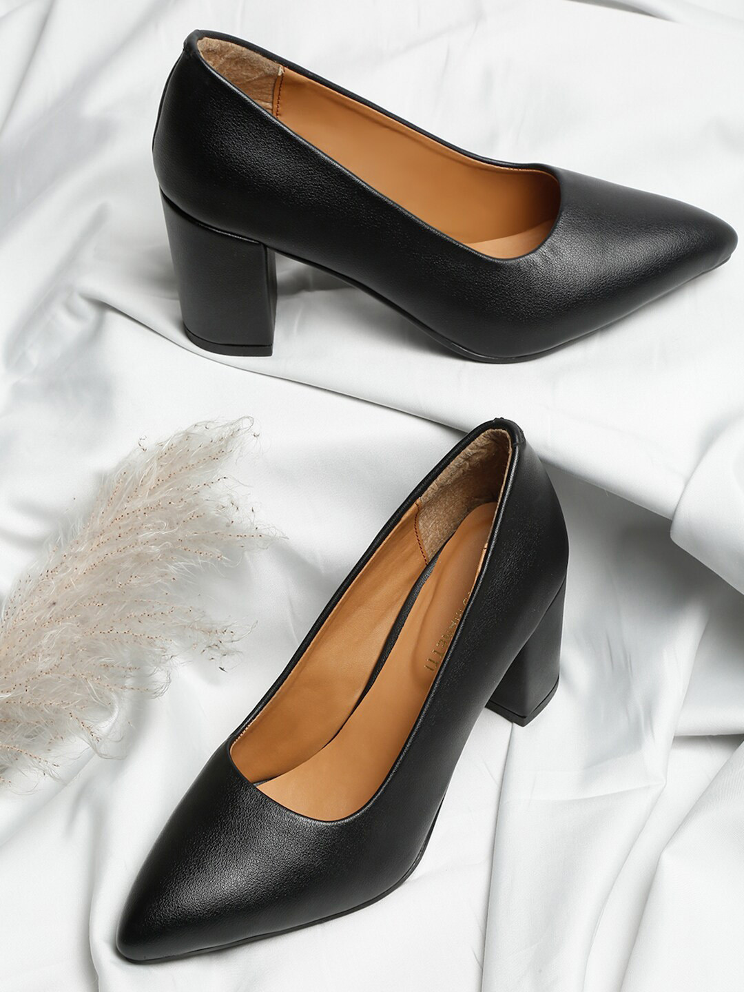 Buy Bruno Manetti Black Block Heels - Heels for Women 19383266 | Myntra