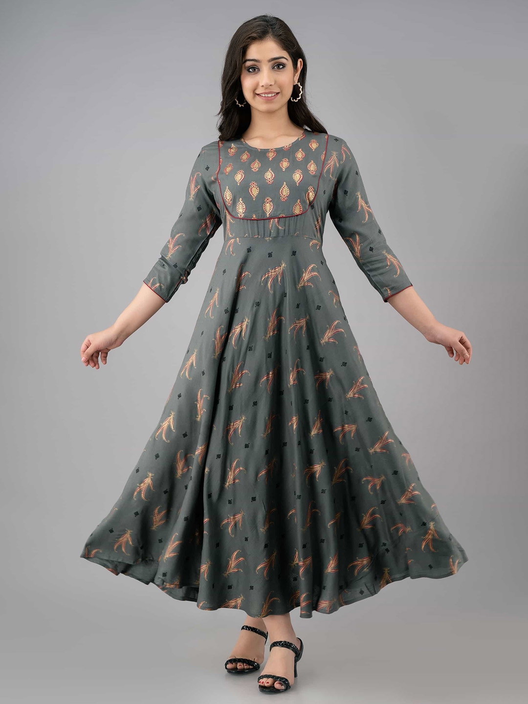 Buy NAYRAH Women Grey Ethnic Motifs Printed Floral Anarkali Kurta ... Buy NAYRAH Women Grey Ethnic Motifs Printed Floral Anarkali Kurta ...