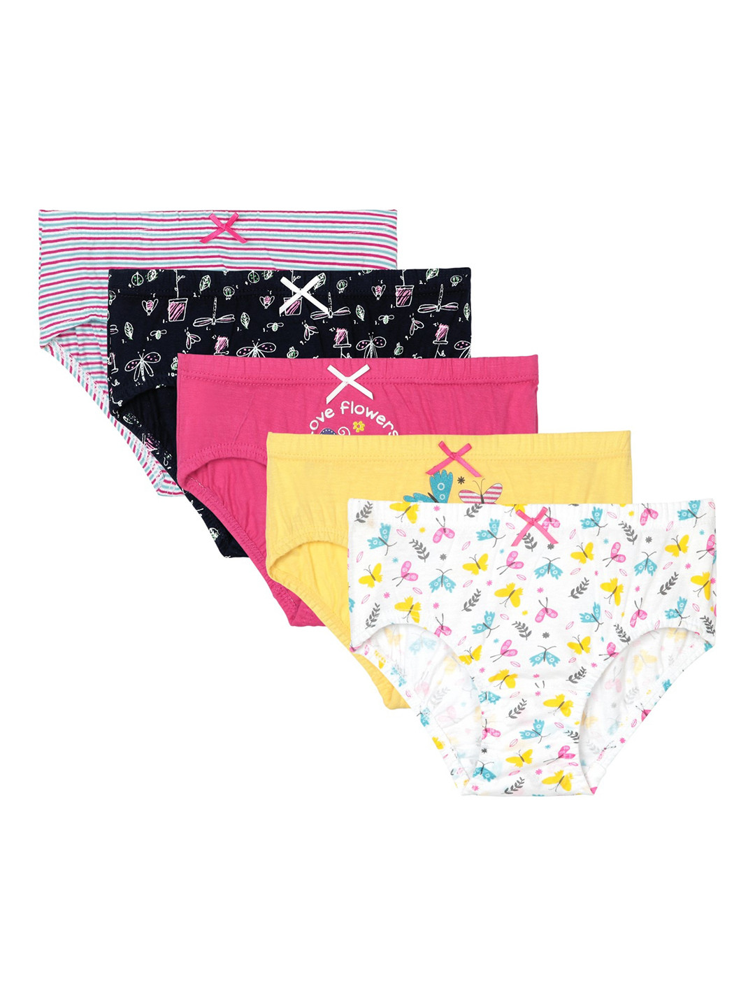 Buy Bodycare Girls Pack Of 6 Assorted Hipster Briefs - Briefs for Girls ...