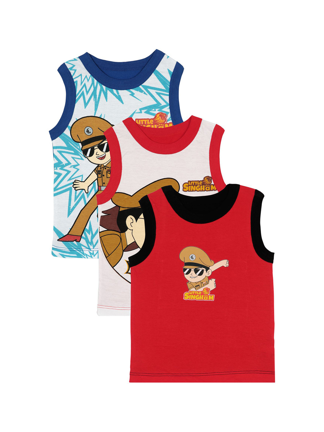 Buy Bodycare Kids Kids Boys Pack Of 3 Assorted Little Singham Cotton ...