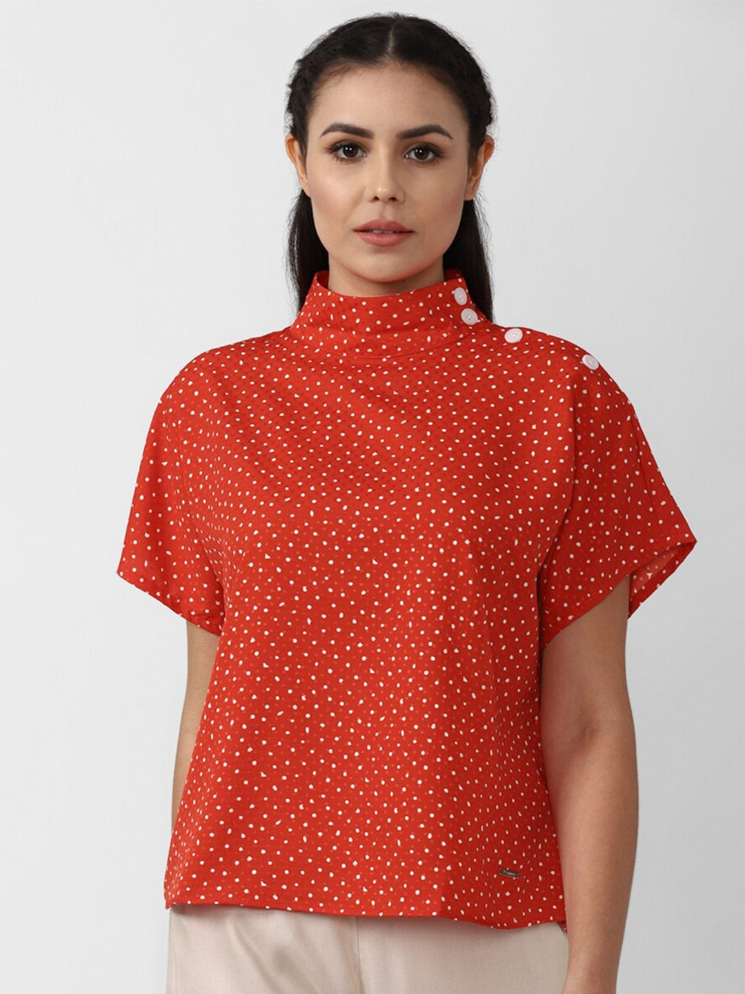 Buy Van Heusen Woman Red Print Top - Tops for Women 19387054 | Myntra