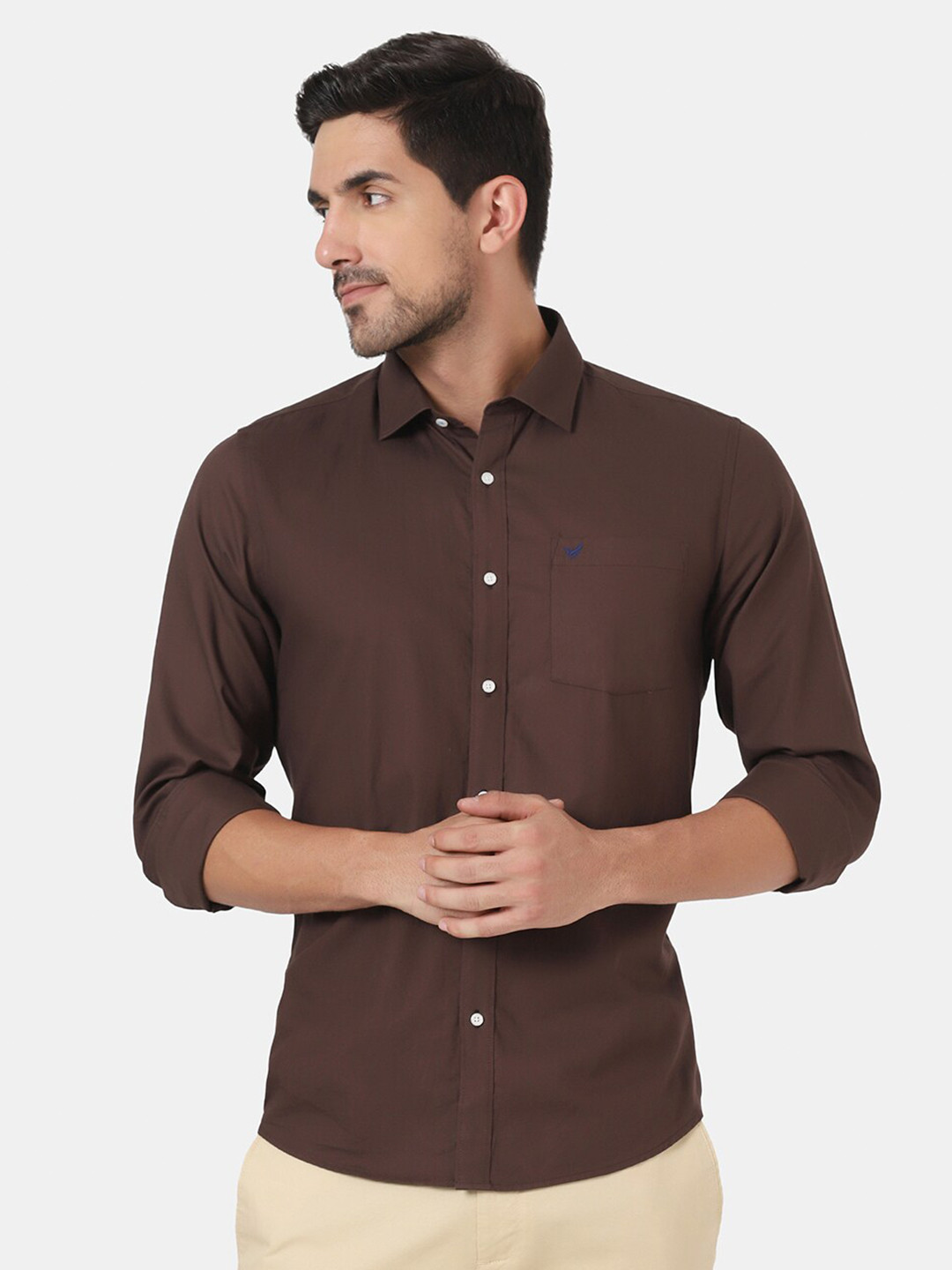 Buy Blackberrys Men Brown Slim Fit Casual Shirt - Shirts for Men ...