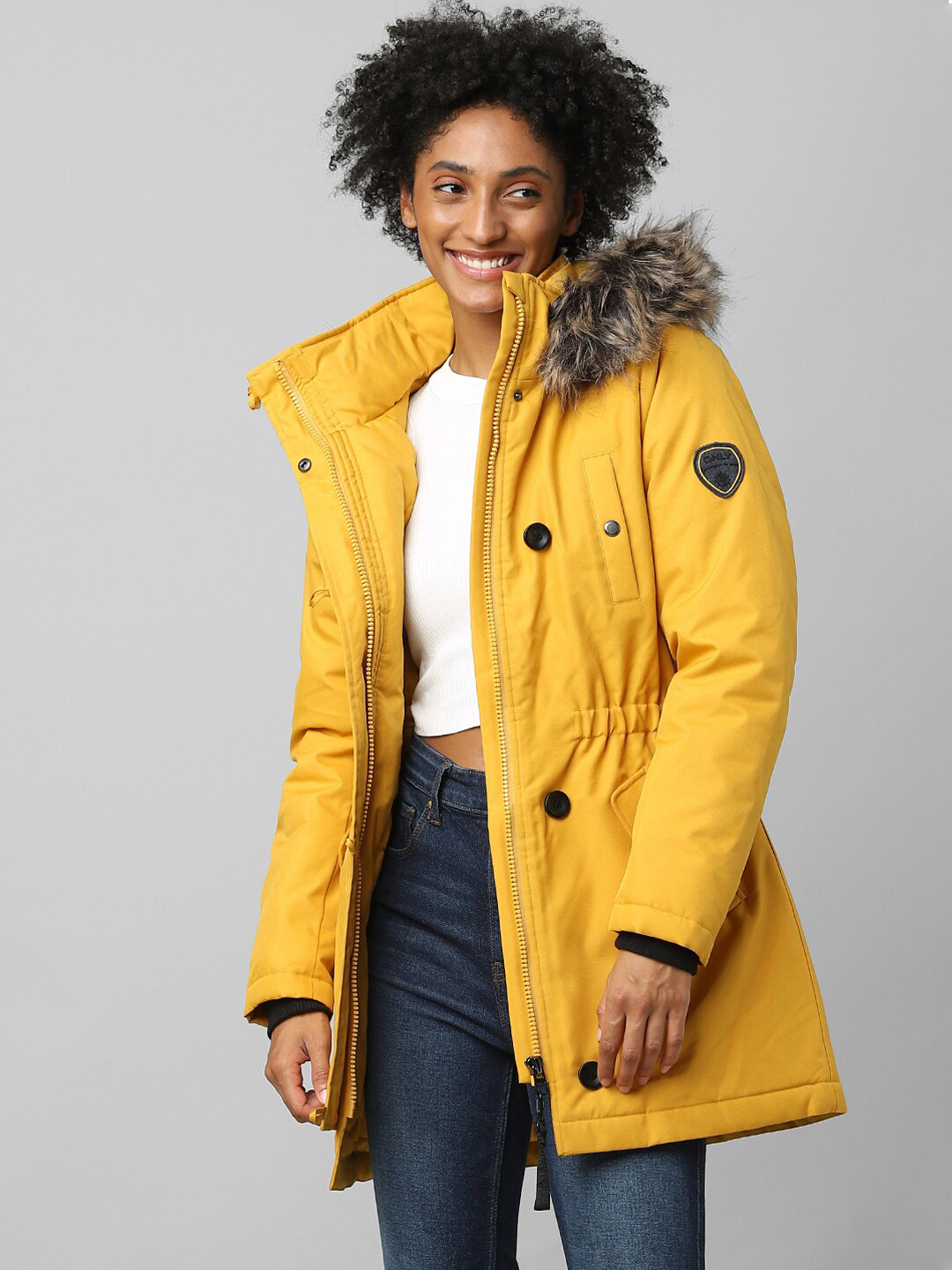 Buy ONLY Women Yellow Longline Parka Jacket - Jackets for Women ...